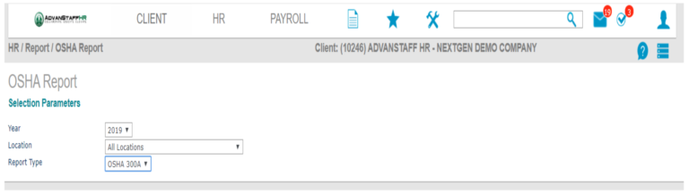 How to run annual OSHA reports in the manager portal | AdvanStaff HR
